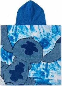 Chlapecká osuška s kapucí - plážové pončo Lilo &amp; Stitch - 100% bavlna - 55 x 110 cm