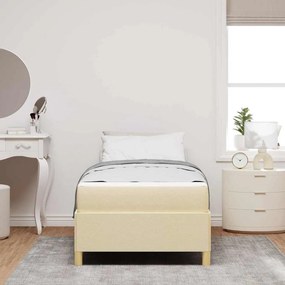 Rám postele Krémová 90 x 190 cm textil 3398904