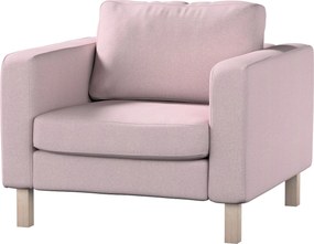 Potah na křeslo IKEA Karlstad, krátký barva růžová látka pletený vzor