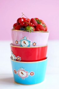 Pip Studio Love Birds Medallion mísa Ø 15cm, růžová (velká porcelánová mísa)