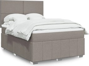 Box spring postel s matrací taupe 140x190 cm textil 3291660