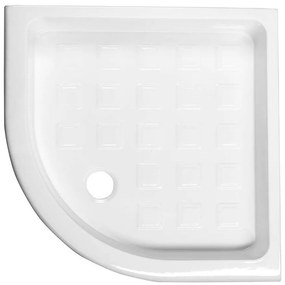 Kerasan RETRO keramická sprchová vanička, čtvrtkruh 90x90x20cm, R550, bílá - 133901