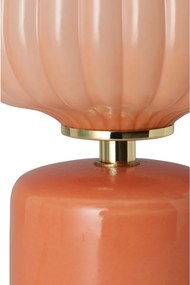 Skleněná stolní lampa v lososové barvě (výška 40 cm) Daria – Ellos Home