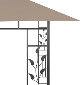 vidaXL Marketos Altán s moskytiérou 4 x 3 x 2,73 m taupe 180 g/m²