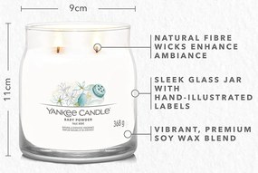 Yankee Candle vonná svíčka Signature ve skle střední Baby Powder 368g