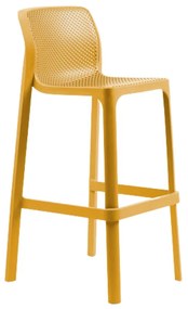 OnaDnes -20% Nardi Hořčicově žlutá plastová zahradní barová židle Net 76 cm
