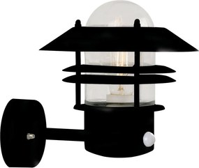 NOR 25031003 Venkovní nástěnné svítidlo Blokhus Sensor 1x60W E27 černá čirá - NORDLUX