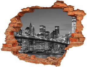 Wallmuralia Nálepka fototapeta 3D výhled Manhattan noc 90x70 cm