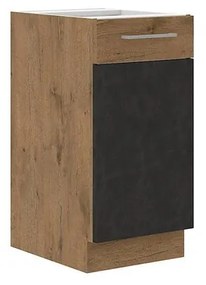 Spodní kuchyňská skříňka Woodline 40 D 1F BB, Barva: Dub lancelot / matera
