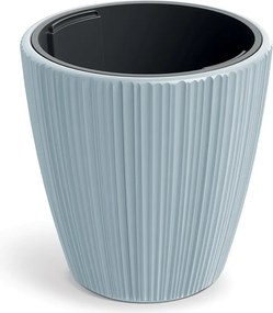 Plastový květináč OROS světle šedý matný