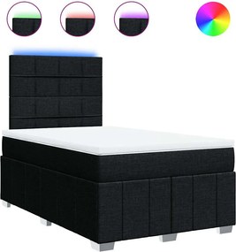 Box spring postel s matrací černá 120x200 cm textil 3293937