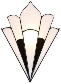 Nástěnná lampa Tiffany WHITE LEAF Clayre &amp; Eef 5LL-6122