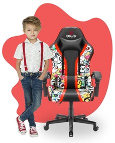 Dětská hrací židle HC - 1005 HERO Graffiti světlá barva