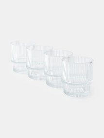 Sinsay - Rýhované sklenice 4 ks - clear