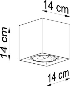 Sollux Lighting Stropní svítidlo VALDE beton
