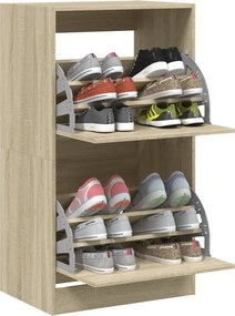 Botník se 2 výklopnými zásuvkami dub sonoma 60 x 42 x 108 cm 3214387