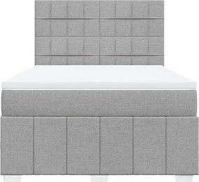 Box spring postel s matrací světle šedá 160 x 200 cm textil 3294019