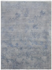 Diamond Carpets India, Ručně vázaný kusový koberec Diamond DC-KERRY 2 Silver/blue, 365x457, modrá, chodba / předsíň