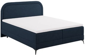 OnaDnes -20% Modrá čalouněná dvoulůžková postel boxspring Cosmopolitan Design Eclipse 180 x 200 cm