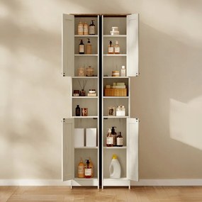 Koupelnová skříňka 30x30x170cm AUK-E1166 WT, mdf, bílá