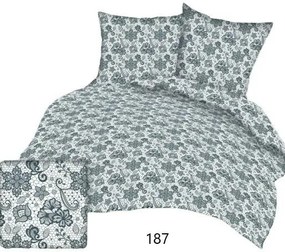 KARO Bavlněný povlak na polštář 40x40 bílé šedé květy 187 bavlna Max