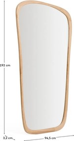 Nástěnné zrcadlo s dřevěným rámem 94,5x192 cm Alura – Kave Home
