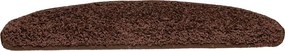 Schodové rohože 10 ks 65 x 21 x 4 cm hnědé, půlkulaté, velké 149805