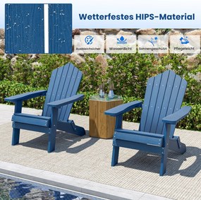 Costway Adirondack Chair Skládací židle Adirondack odolná proti povětrnostním