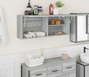 vidaXL Koupelnová nástěnná skříňka 100x25x40 cm kompozitní dřevo [860109] Barva: šedá sonoma