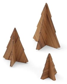 Dřevěné stromečky Teak Spruce Tree - set 3 ks Skagerak