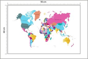 Fototapeta Mapa Světa Hladký vinyl 400x280