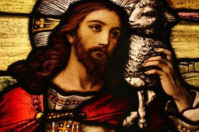 Obraz Ježíš s jehňátkem - 120x80 cm