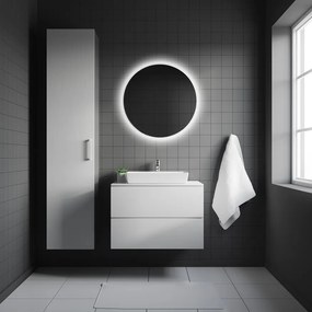 Kulaté zrcadlo do koupelny s LED osvětlením - ⌀ 70 cm - Ambiente Ronde