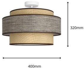 Přisazený lustr GRACE 1xE27/60W/230V pr. 40 cm krémová/hnědá