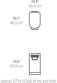 Simplehuman Kontejner na suché krmivo s pojistkou 25 l, černá mat, 25 l