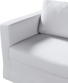 Potah na pohovku IKEA  Karlstad 2-místná , nerozkládací, dlouhý barva bílá látka pletený vzor