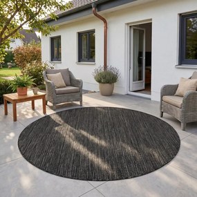 Černý kulatý vnitřní a venkovní koberec ø 120 cm Mira 1450 – Ayyildiz Carpets