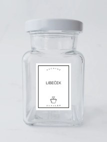 Samolepka na kořenky LIBEČEK bílá 3 × 4 cm základní písmo