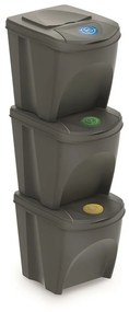 Koš na tříděný odpad Sortibox 25 l, 3 ks, šedá IKWB20S3 405u