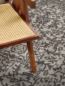 NORTHRUGS, Kusový koberec Duet Kona 106248 Black/White - na ven i na doma, 200x290, černobílá, chodba / předsíň