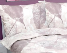 Povlečení bavlna 200x220, 2ks 70x90 cm béžový list