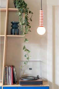 Červené kovové závěsné svítidlo ø 12 cm Rayado Retro – Leitmotiv