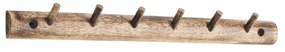 MADAM STOLTZ Dřevěný věšák Mango Wood 49 cm, přírodní barva, dřevo