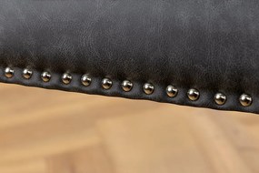 Designová židle Queen II černo-šedá ekokůže