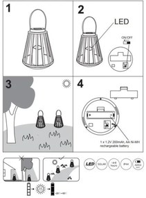 Globo 36654 - LED Solární svítidlo SOLAR LED/0,06W/3V 3200K IP44