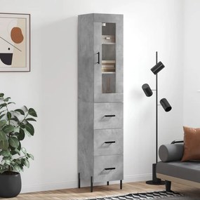 Skříň highboard betonově šedá 34,5x34x180 cm kompozitní dřevo 3199245