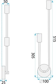 Nástěnná lampa KINKIET STYLE XIV zlatá