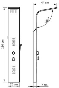 vidaXL Marketos Sprchový panel set hliníkový 20 x 44 x 130 cm bílý