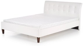 Čalouněná manželská postel Bílá Prošívaná Eko kůže MELETE