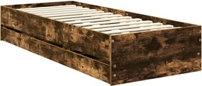 Rám postele s čelo Kouřový dub 75 x 190 cm Inženýrské dřevo 3408037